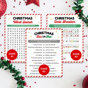25 Christmas Games Bundle, Printables, Printable Holiday Games, for All ...