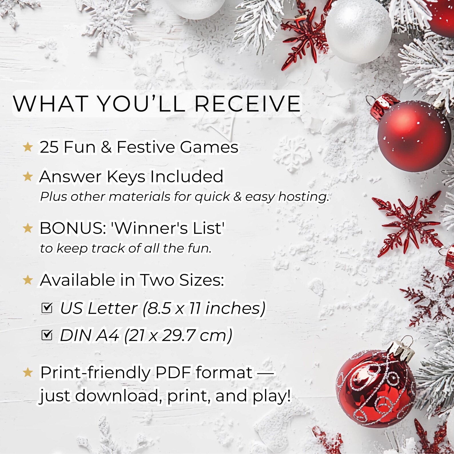 25 Christmas Games Bundle, Printables, Printable Holiday Games, for All ...