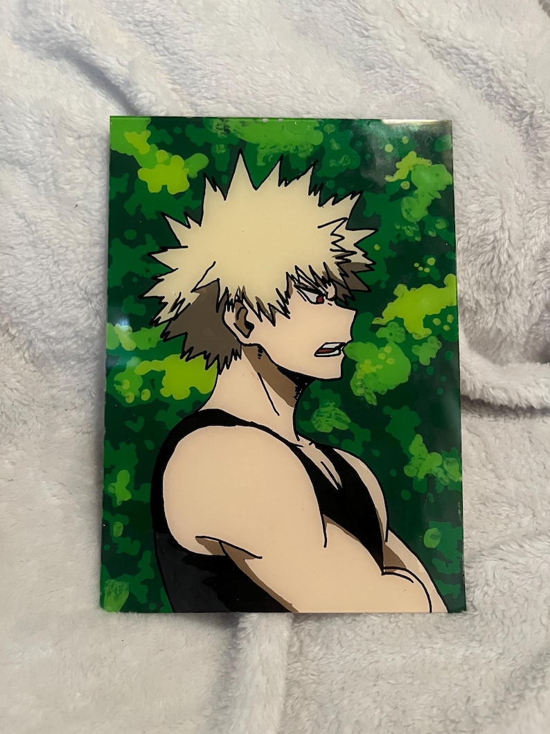 Bakugo MHA Anime Glass Painting - Etsy