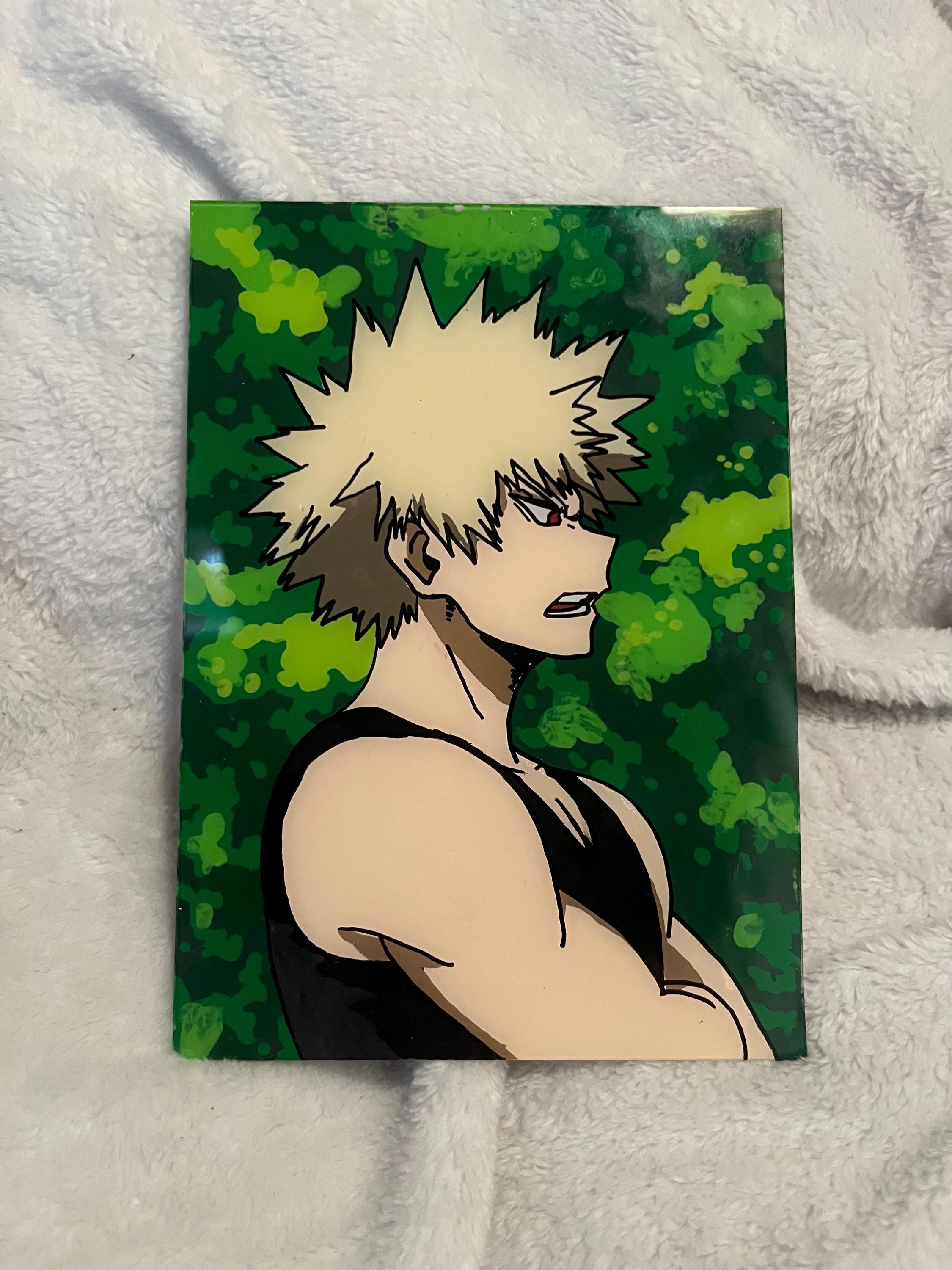 Bakugo MHA Anime Glass Painting - Etsy