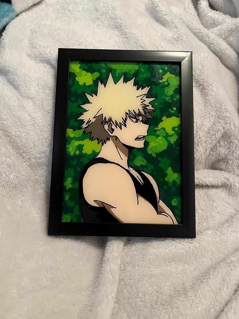 Bakugo MHA Anime Glass Painting - Etsy