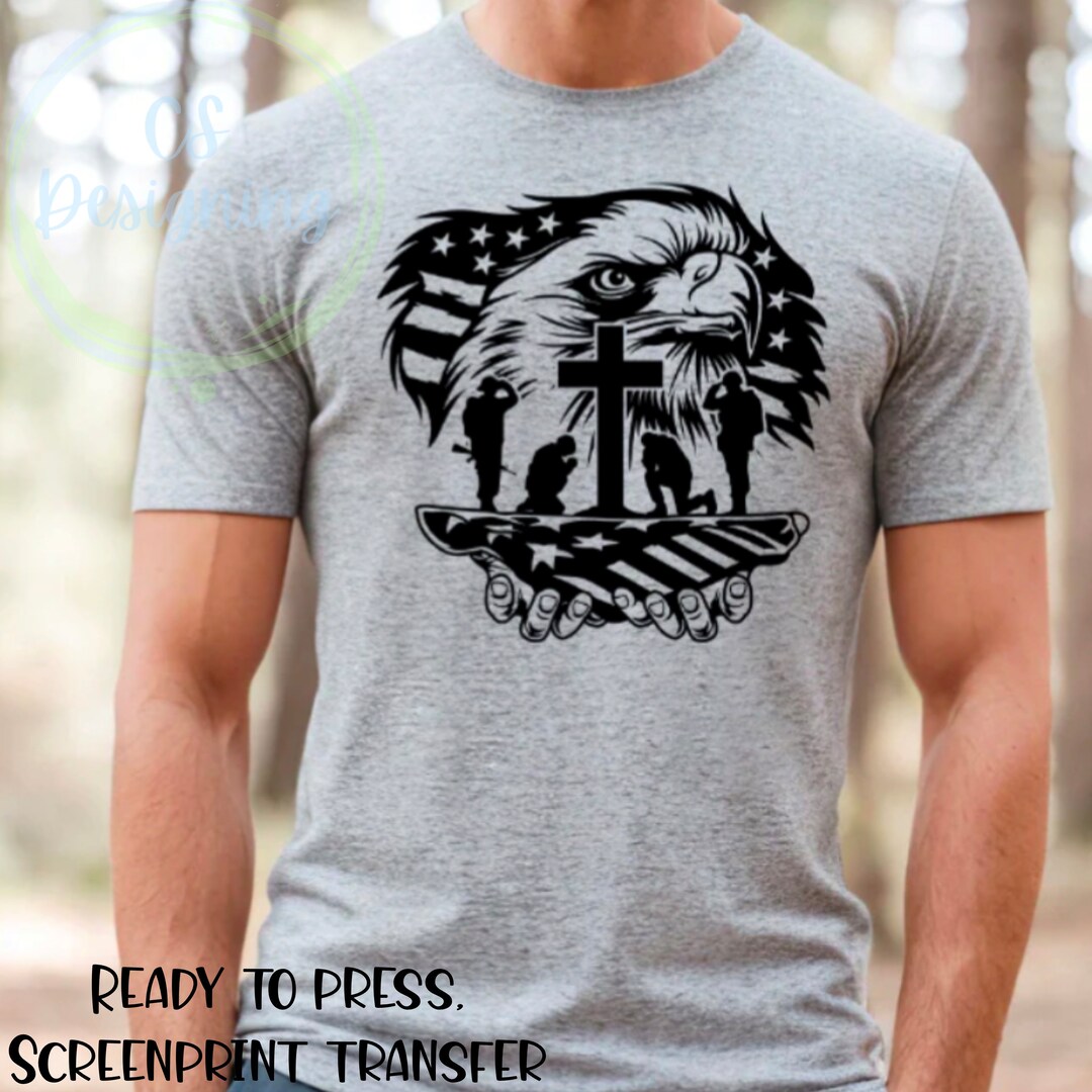 Patriotic Screen Print Transfer,screenprint,shirt Transfers,ready for ...