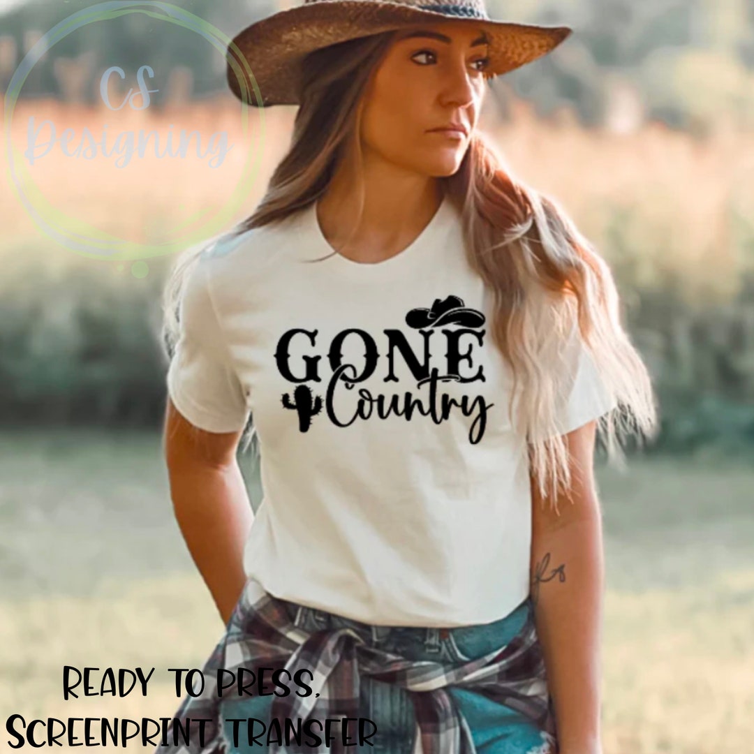 Country Screen Print Transfer,screenprint,shirt Transfers,ready for ...