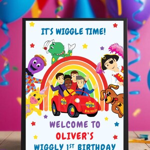 Wiggles Welcome Sign Print Yourself Digital Download Wiggly Birthday ...