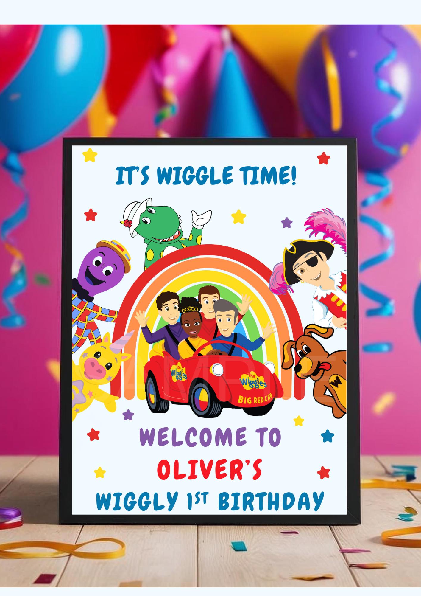 Wiggles Welcome Sign Print Yourself Digital Download Wiggly Birthday ...