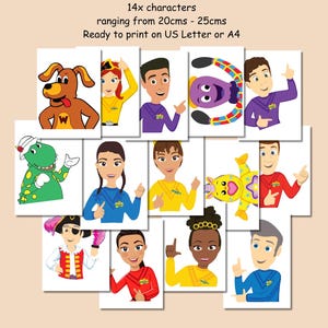Wiggles Characters Big Decor 30cms Cut Out Print Yourself Digital ...