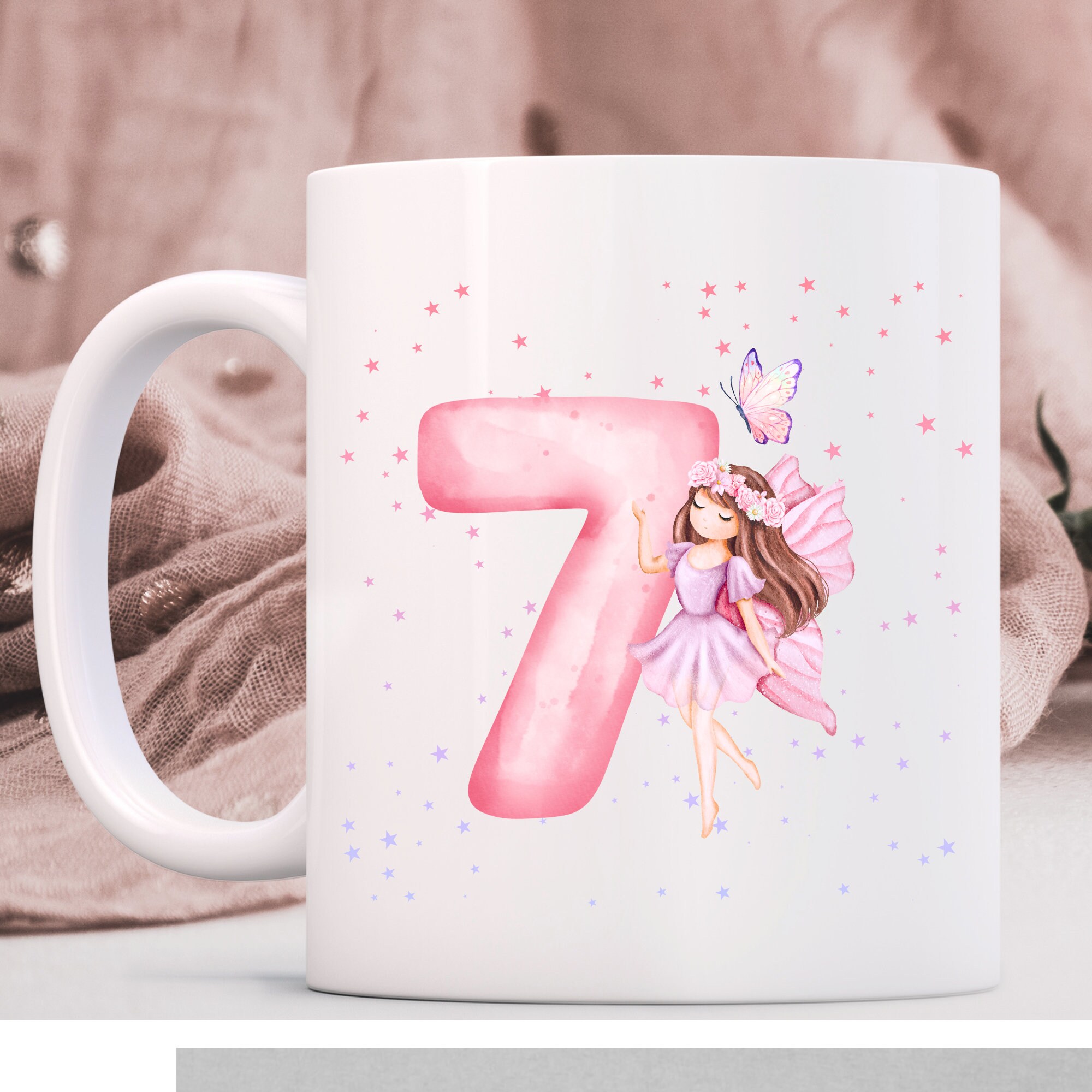 Fairy 7th Birthday PNG Sublimation Design, Instant Digital Download T ...