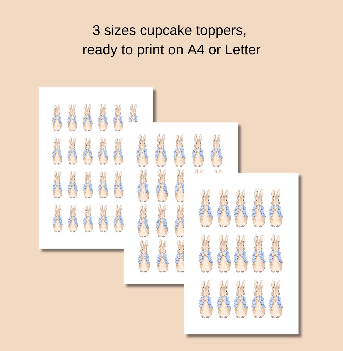 Peter Rabbit Printable Cupcake Toppers Print Yourself Digital Download ...
