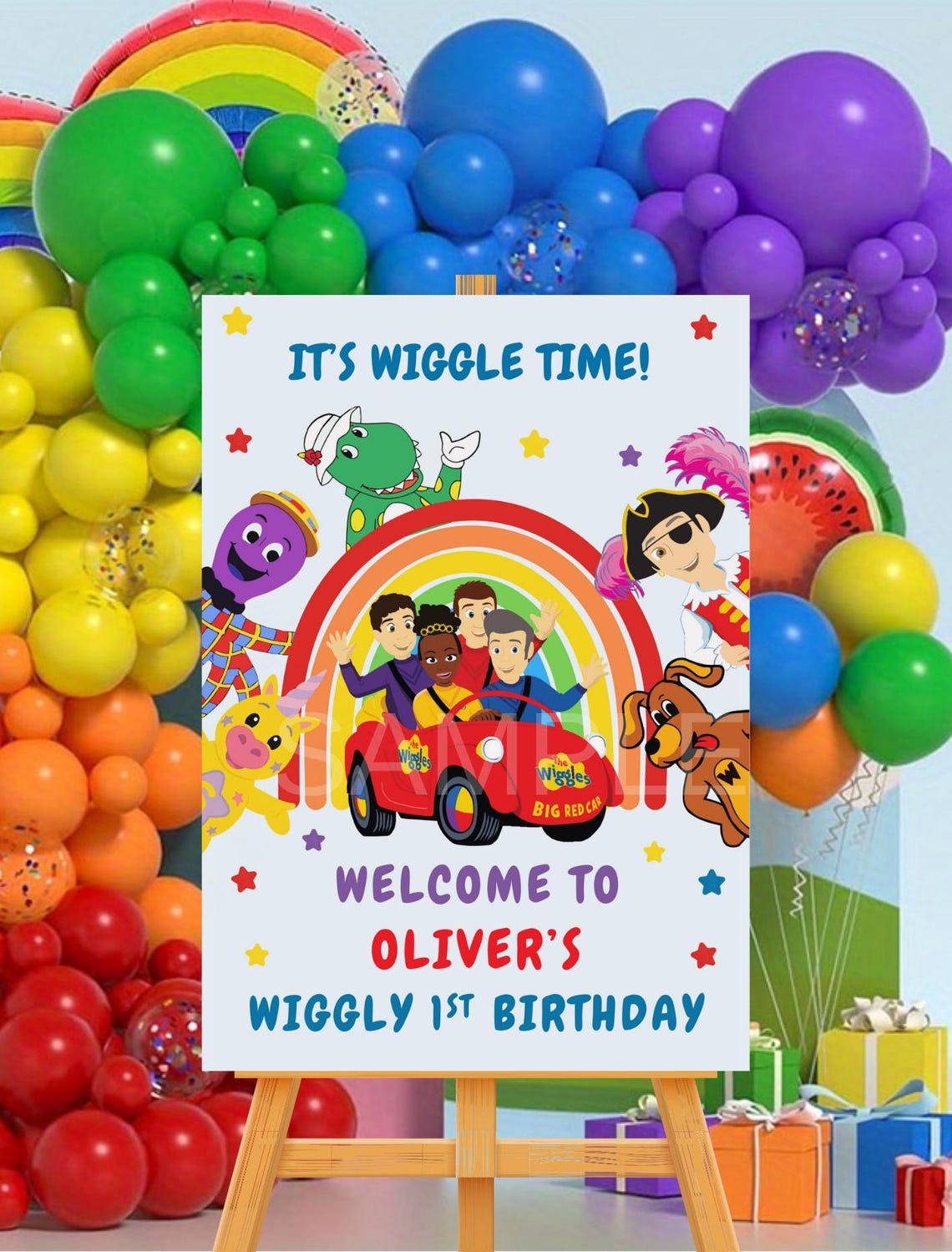 Wiggles Welcome Sign Print Yourself Digital Download Wiggly Birthday ...
