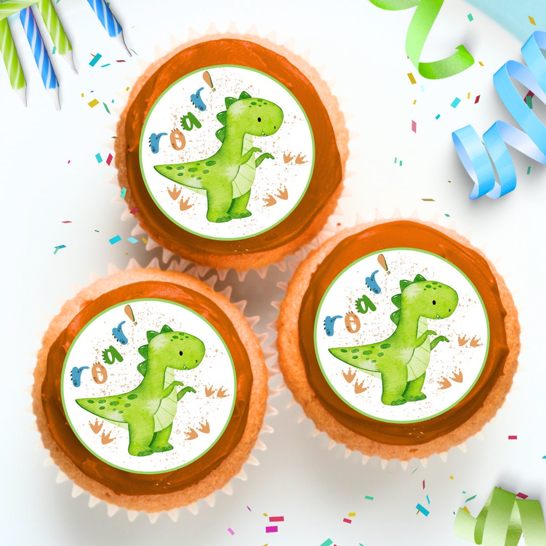 Printable Dinosaur Cupcake Toppers Dino Print Yourself Digital Download ...