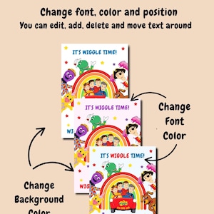 Wiggles Welcome Sign Print Yourself Digital Download Wiggly Birthday ...