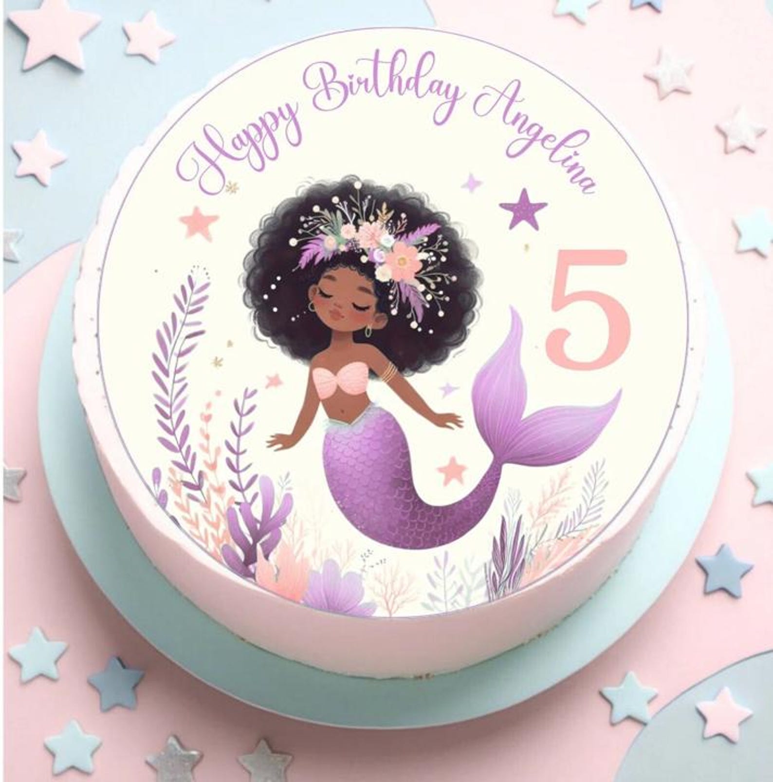 Printable Little Mermaid Cake Topper Download and Print Yourself ...