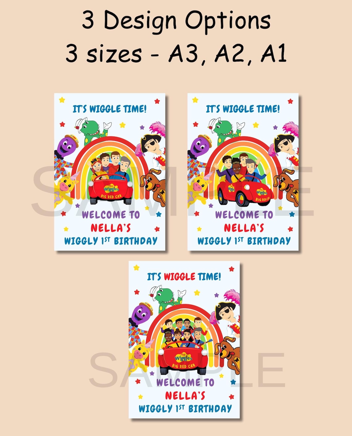 Wiggles Welcome Sign Print Yourself Digital Download Wiggly Birthday ...