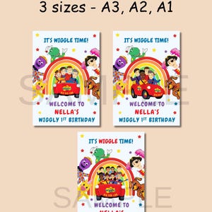 Wiggles Welcome Sign Print Yourself Digital Download Wiggly Birthday ...