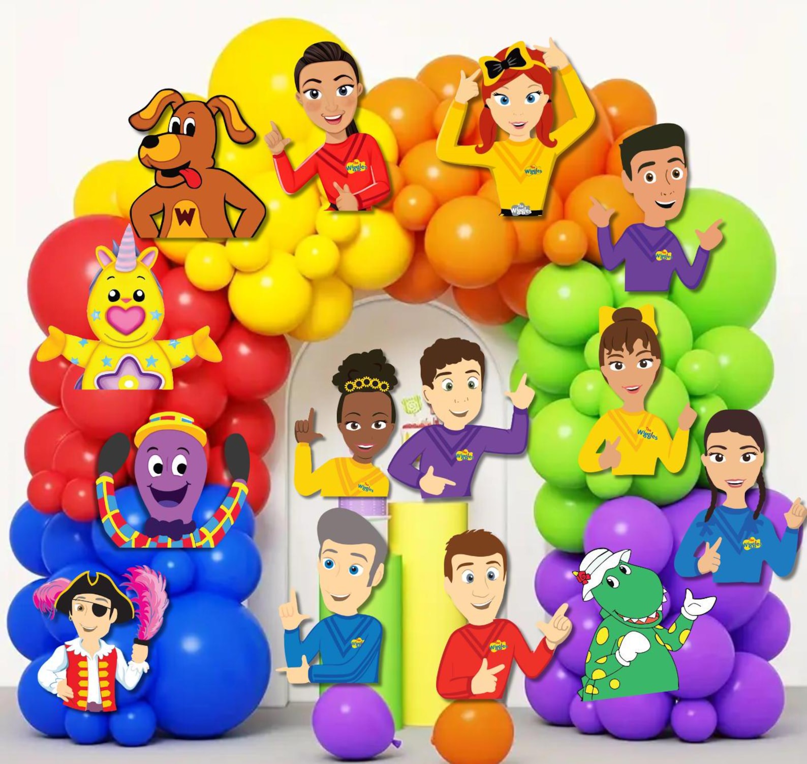 Wiggles Characters Big Decor Cut Out Print Yourself Digital Download ...