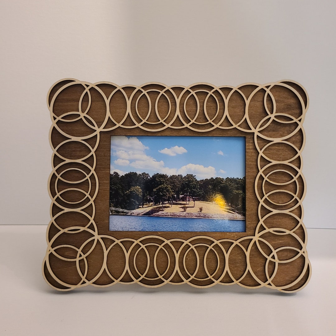 4 X 6 Wood Tri Circle Laser Cut Picture Frame DIGITAL DOWNLOAD - Etsy