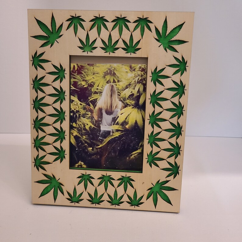 4 X 6 Wood Pot Leaf Laser Cut Picture Frame DIGITAL DOWNLOAD - Etsy