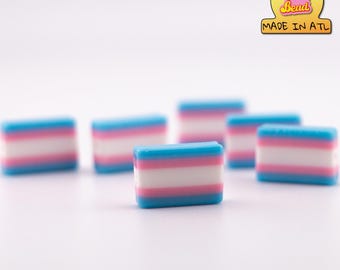 Trans Pride Flag Kandi Cuff - Etsy