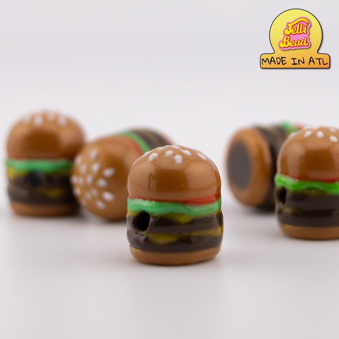 Double Cheese Burger Focal Bead Charms for Kandi, Friendship Bracelets ...