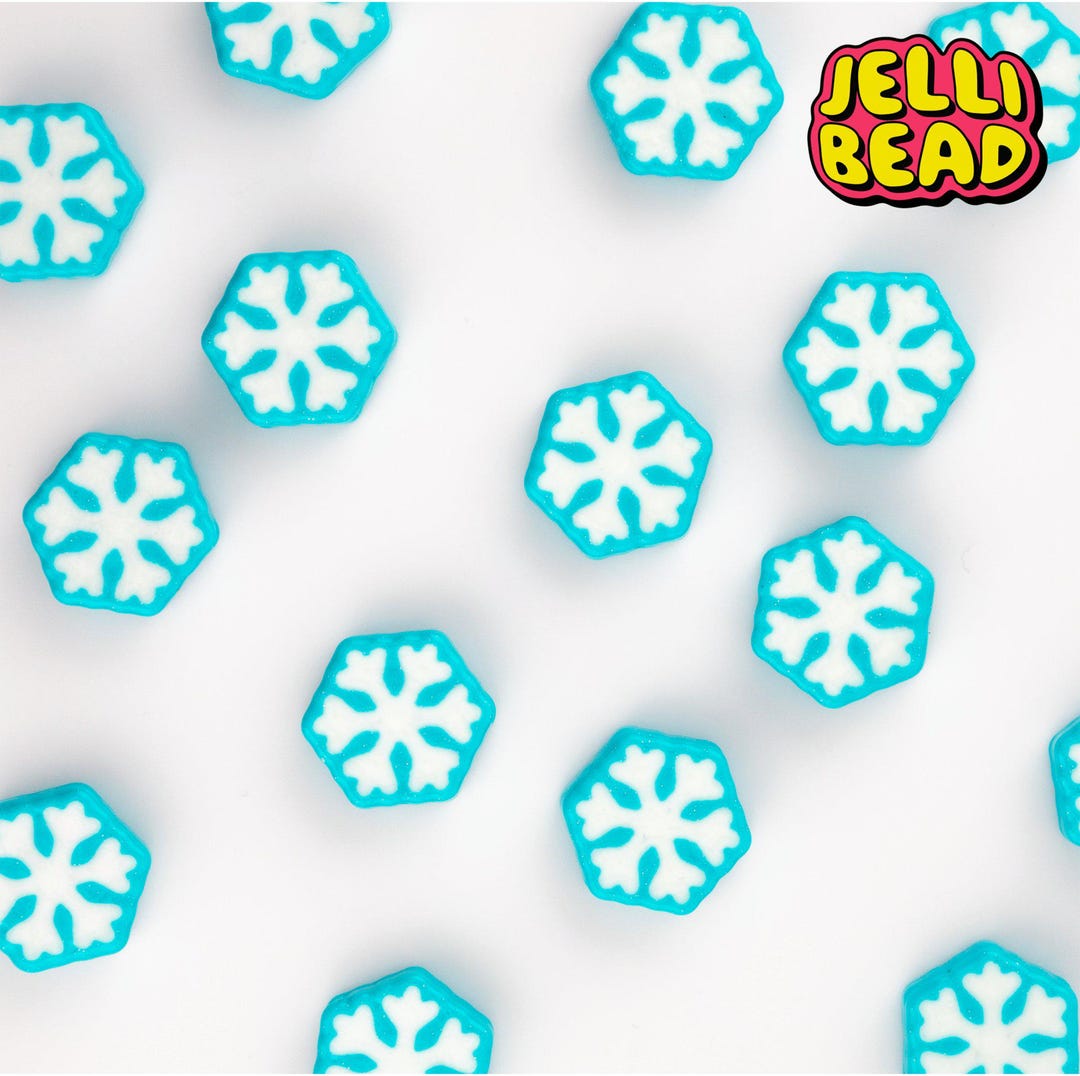 Snowflake Focal Bead Charms: Black Light Reactive Kandi Beads - Etsy