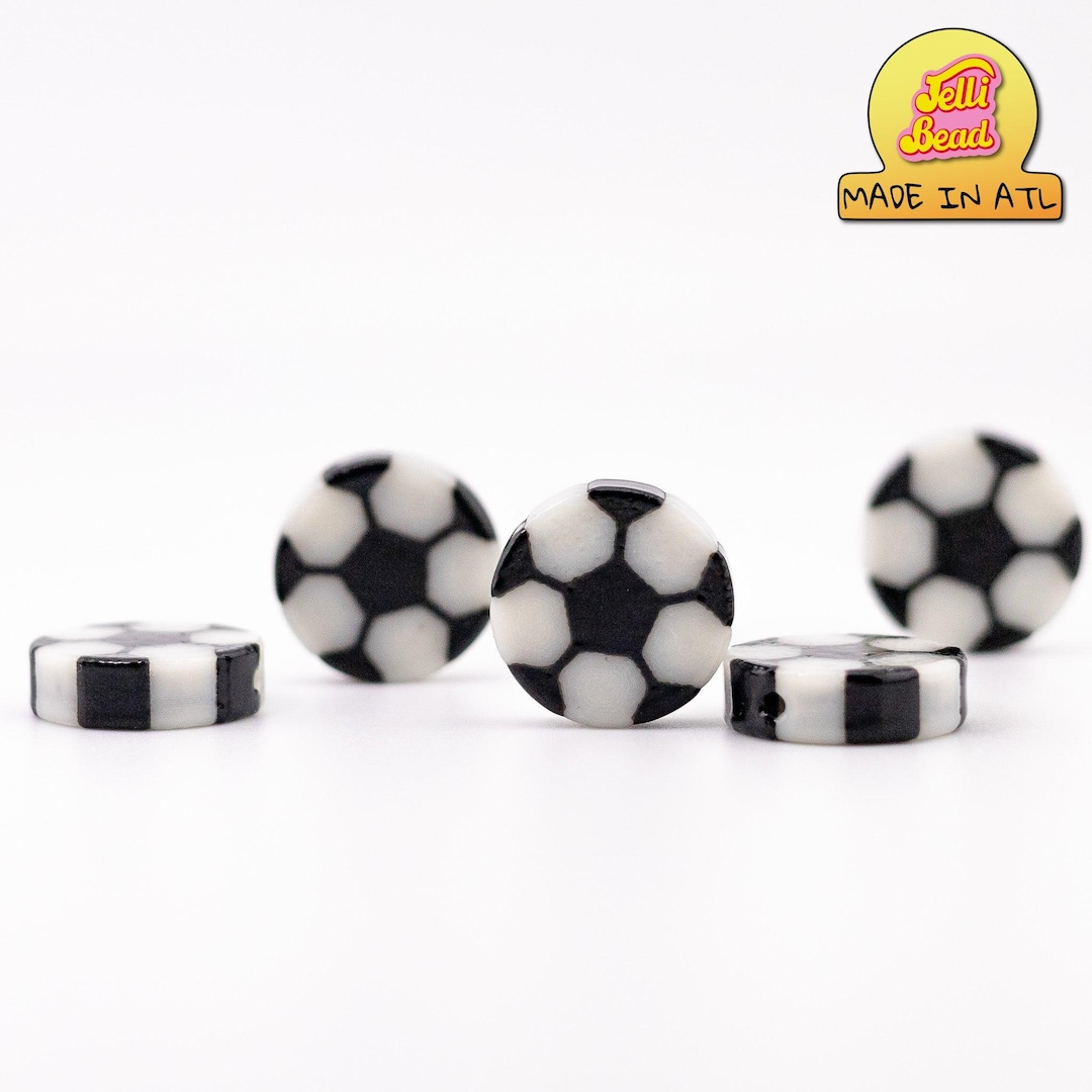 Soccer Ball Beads: Plastic Charms for Kandi Bracelets (20mm) - Etsy