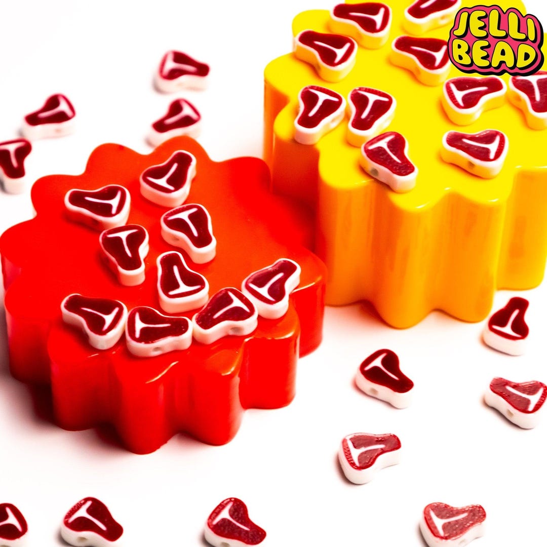 T-bone Steak Plastic Bead Charms: Kandi Bracelet Supplies - Etsy