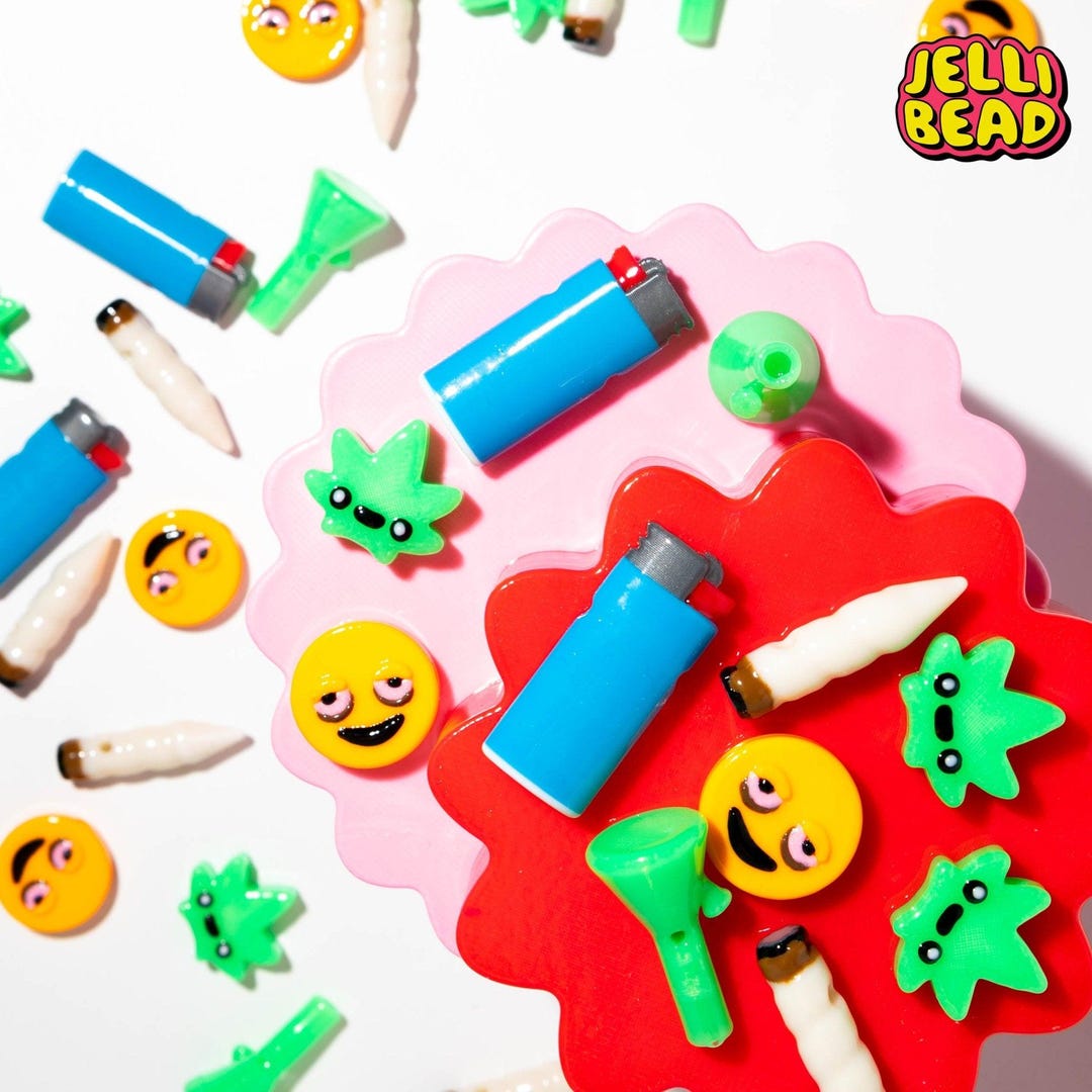 Novelty Plastic Bead Variety Pack: Joint, Lighter, Bong, Emoji Beads - Etsy