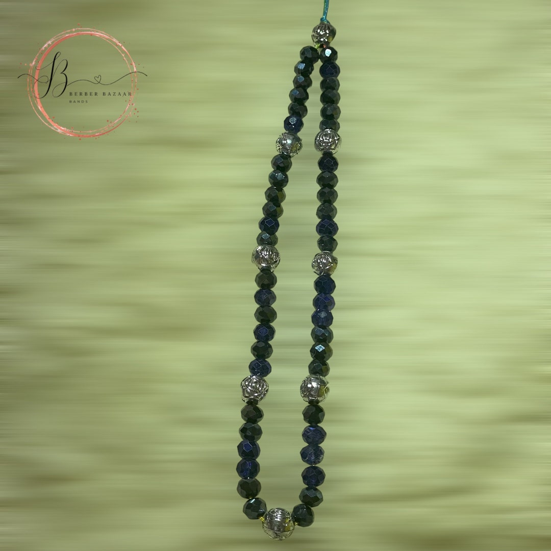 Elegant Black Gold Beaded Phone Charm and Strap Set a Stylish Accessory ...