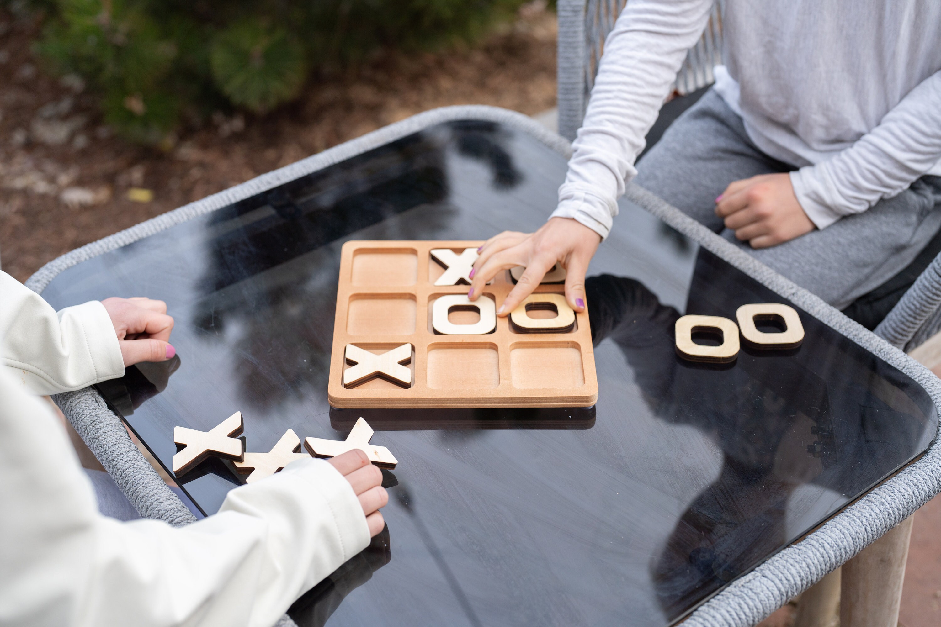 Wooden Tic Tac Toe Game, Versatile Boho Wooden Tic Tac Toe Board for ...