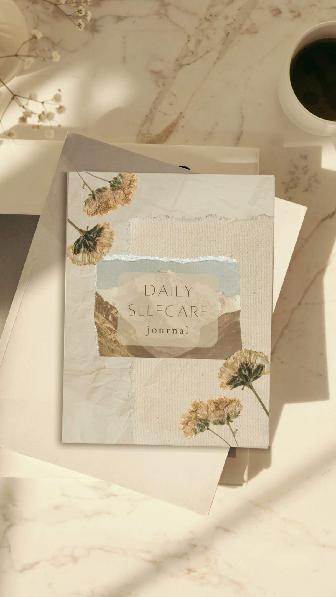 Printable Self-care Journal Cover Page, Instant Download, Aesthetic ...