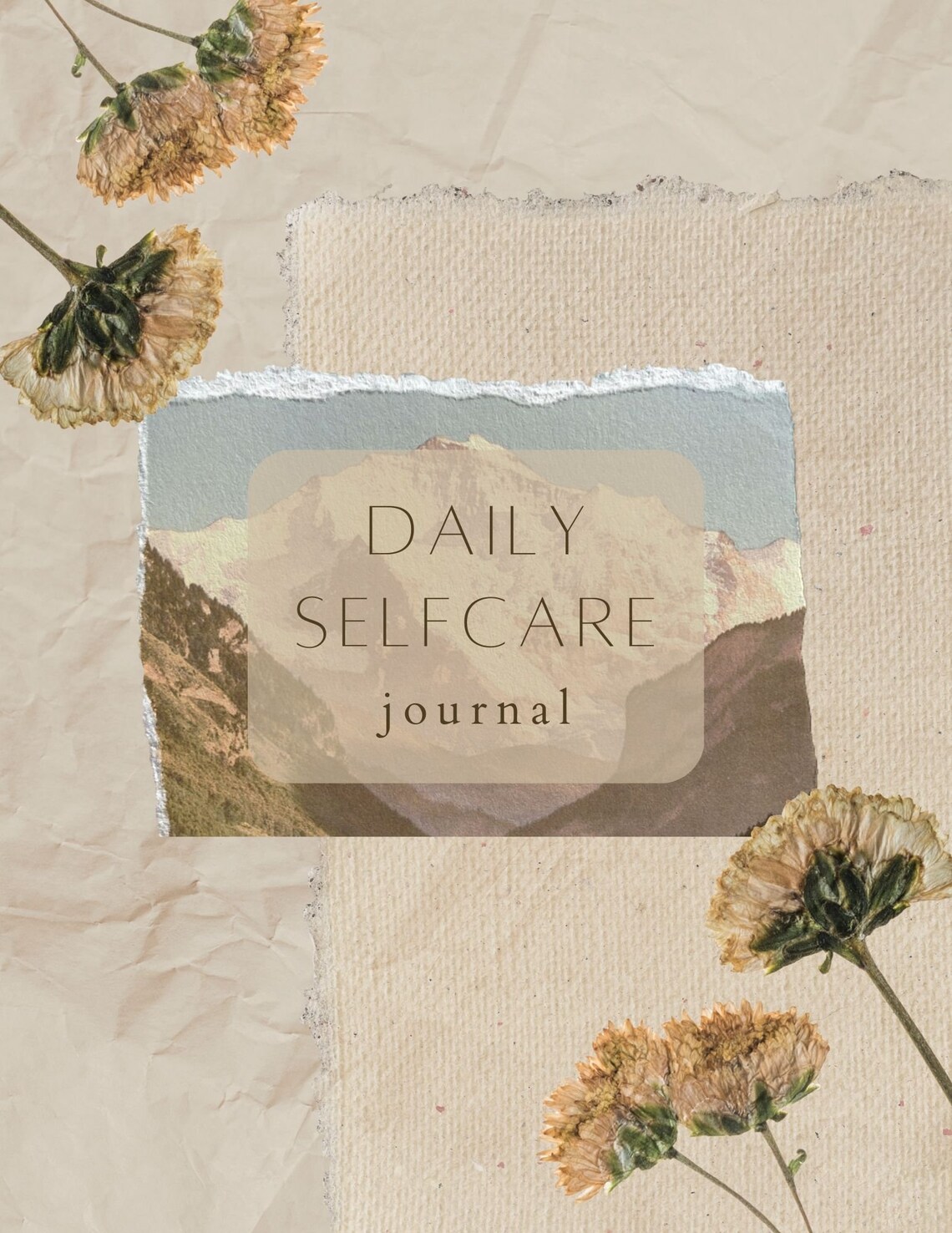 Printable Self-care Journal Cover Page, Instant Download, Aesthetic ...
