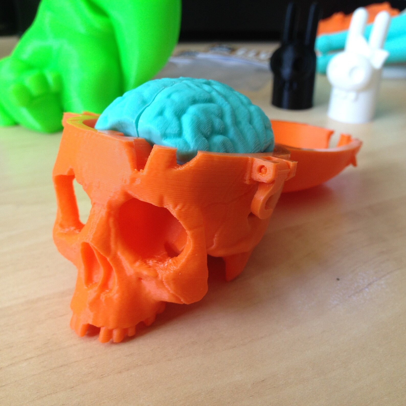 Boneheads: 3D Printable Skull Box With Brain - Etsy