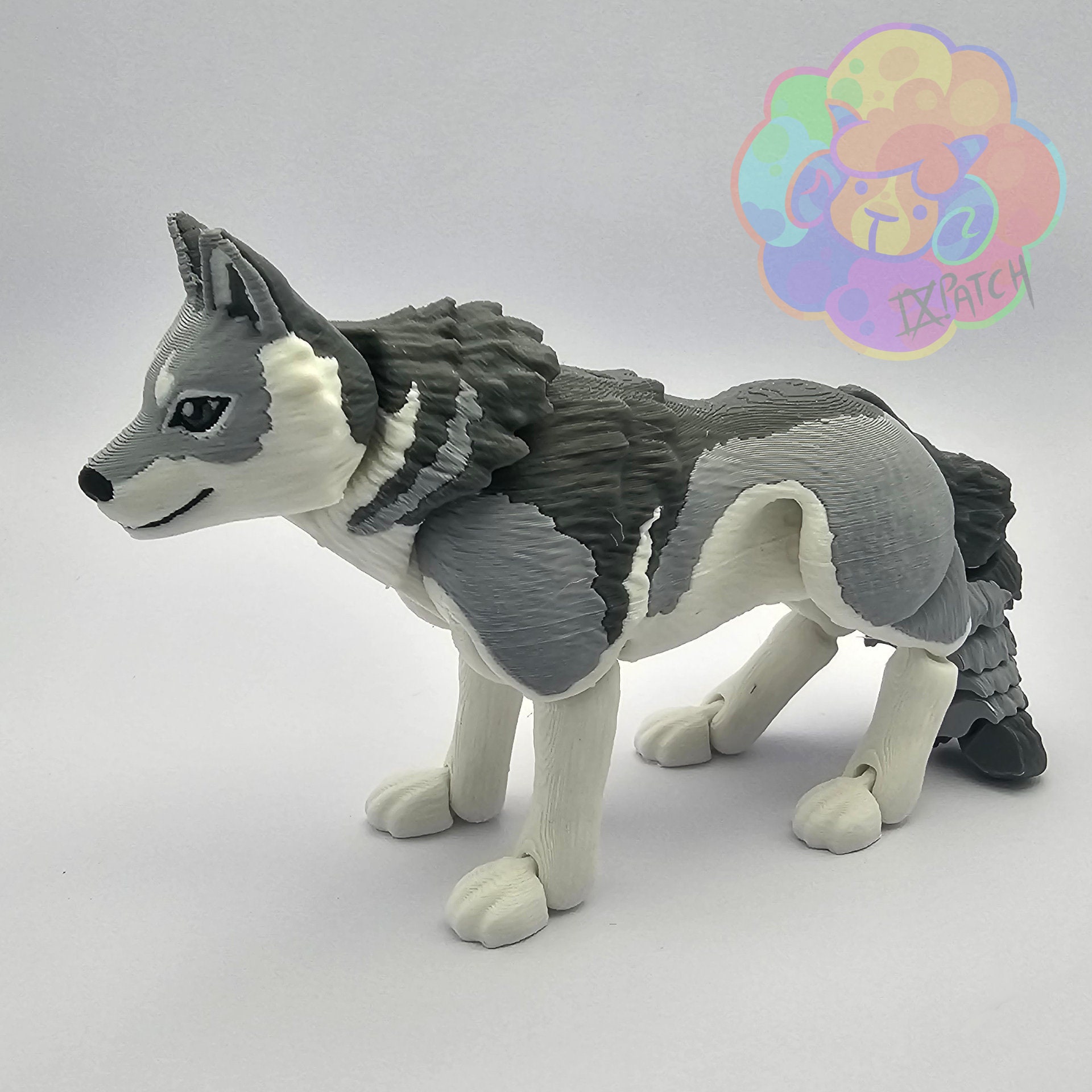 Articulated Flexi Wolf: A 3D Rendered Canine Masterpiece - Etsy
