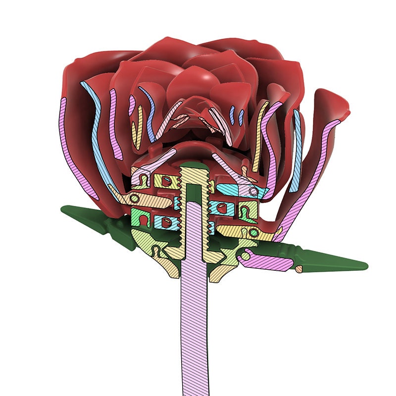 Articulated Mechanical Rose A Tangible Symbol of Love - Etsy