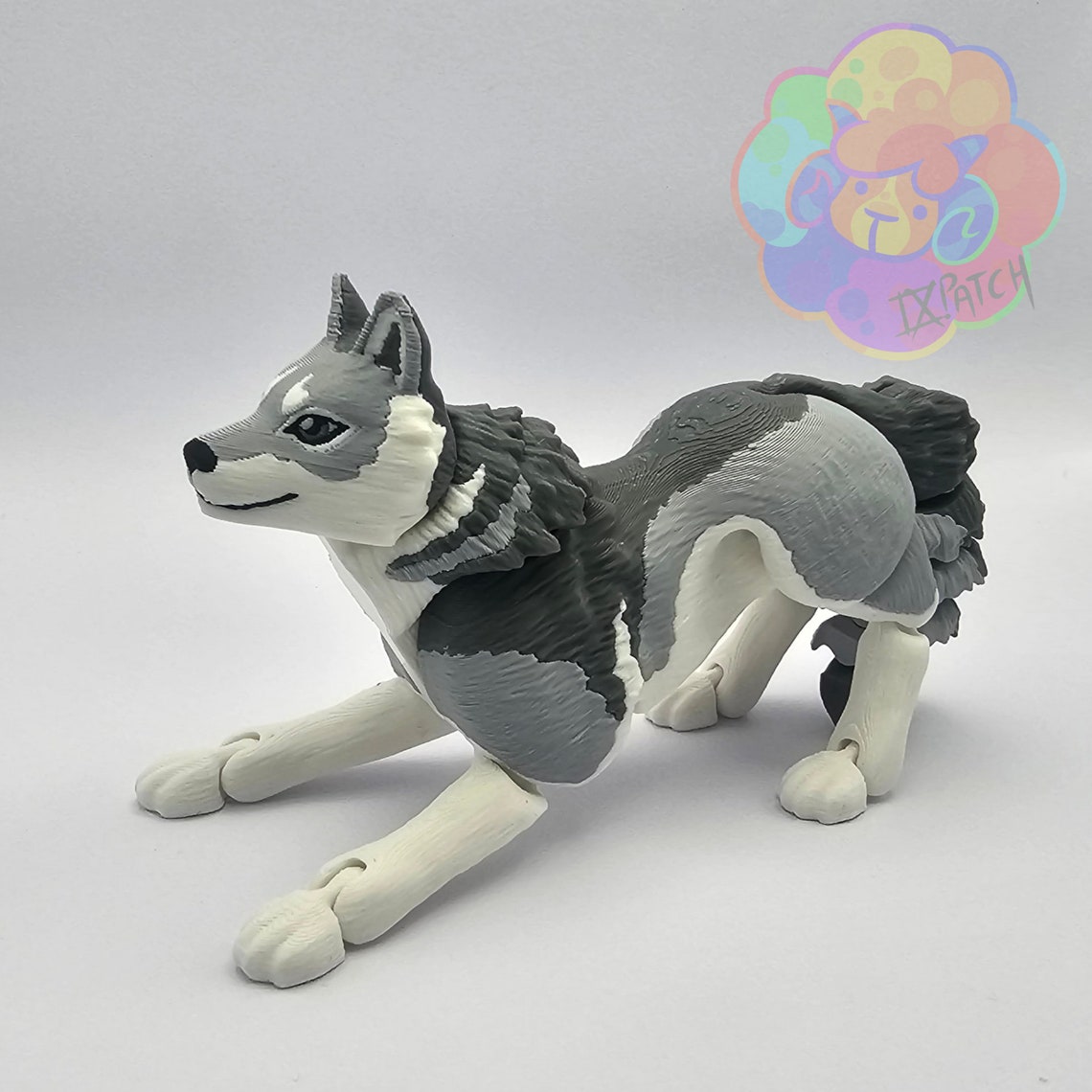 Articulated Flexi Wolf: A 3D Rendered Canine Masterpiece - Etsy