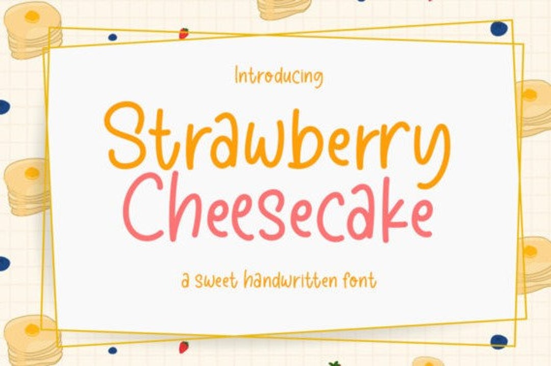 Strawberry Cheesecake Font, Handwritten Font, Wedding Font, Modern Font ...