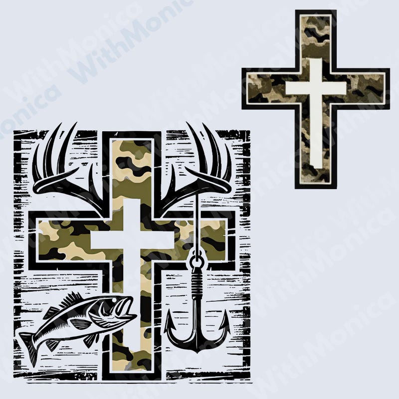 Faith Fishing Hunting Png - Etsy