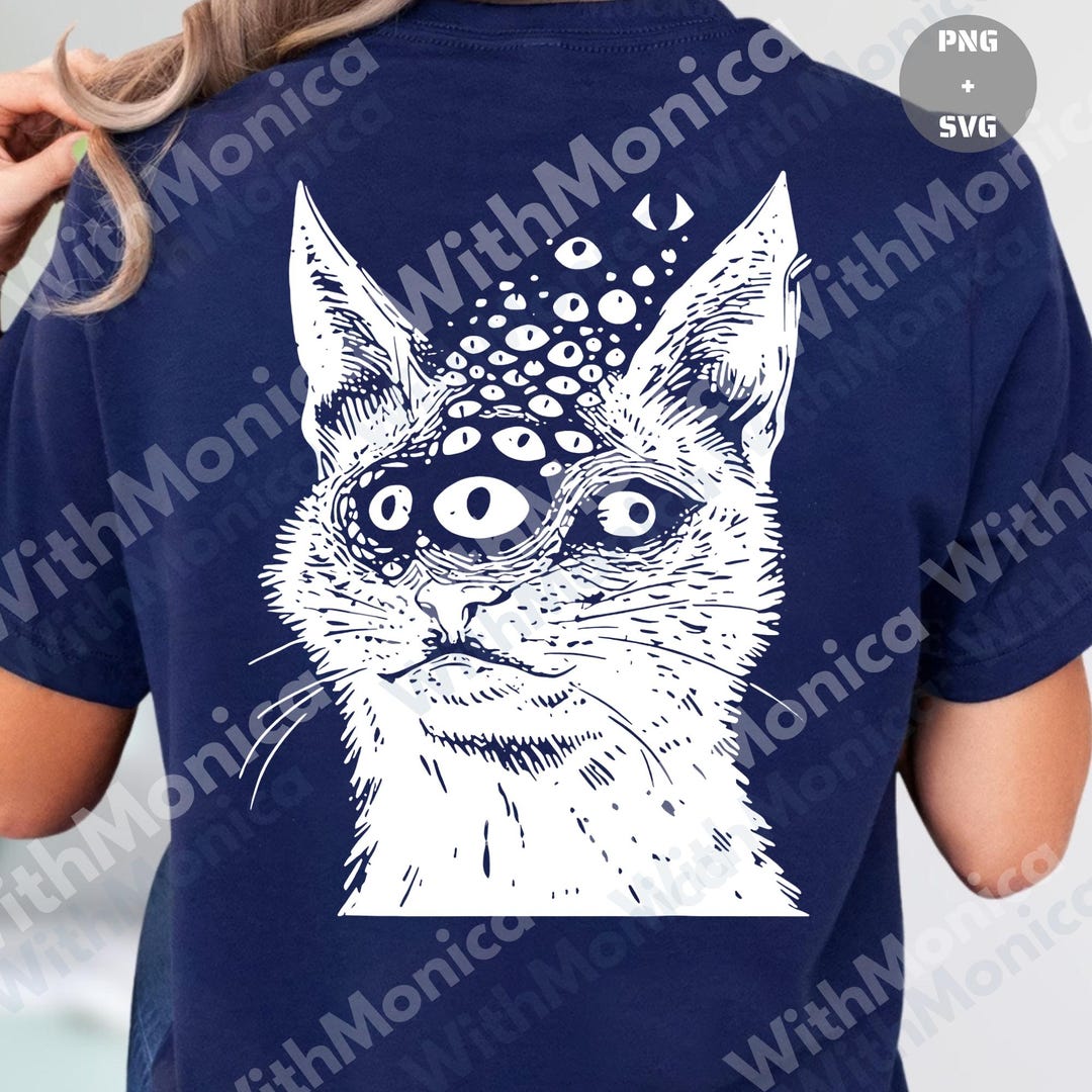 Weirdcore Cat PNG, Trippy Gothic Digital Design, Creepy Horror Grunge ...