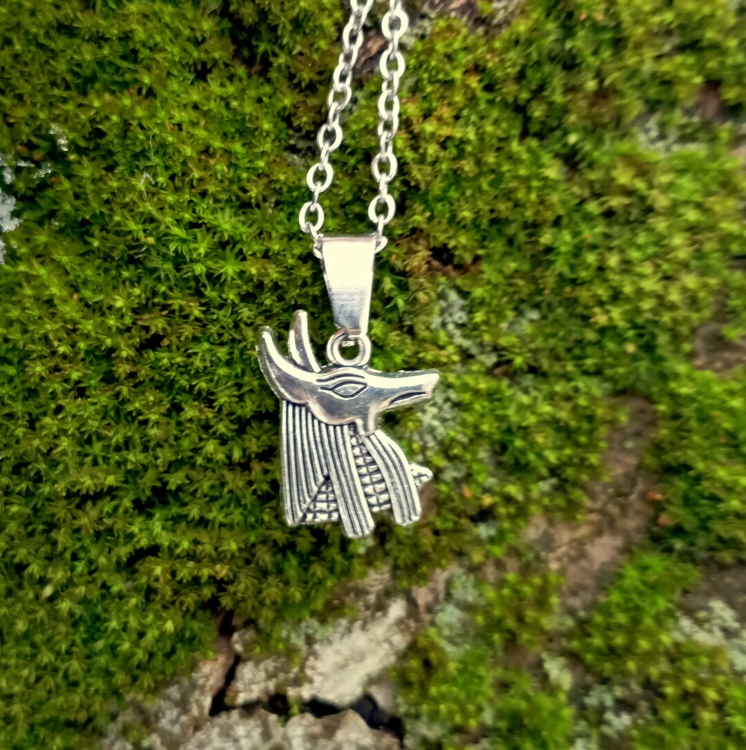 Anubis Necklace, Pendant on Chain With Magical Egyptian Symbols,symbol ...