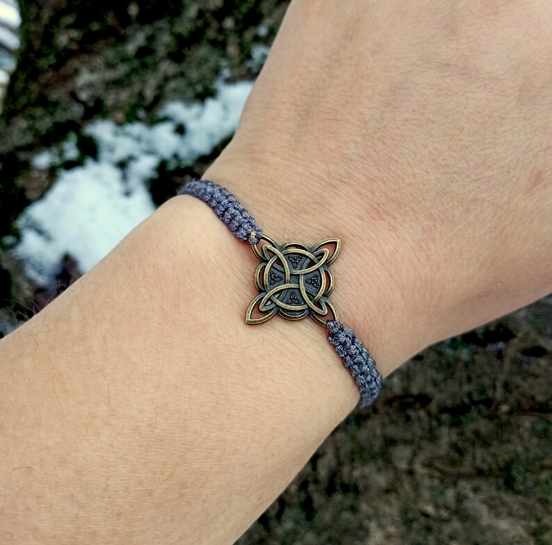 Witch Knot Bracelet Handmade Braided Bracelet Celtic Jewelry Wiccan ...