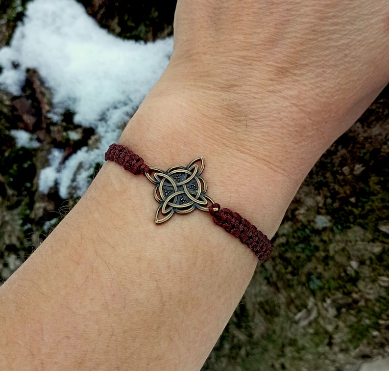 Witch Knot Bracelet Handmade Braided Bracelet Celtic Jewelry Wiccan ...