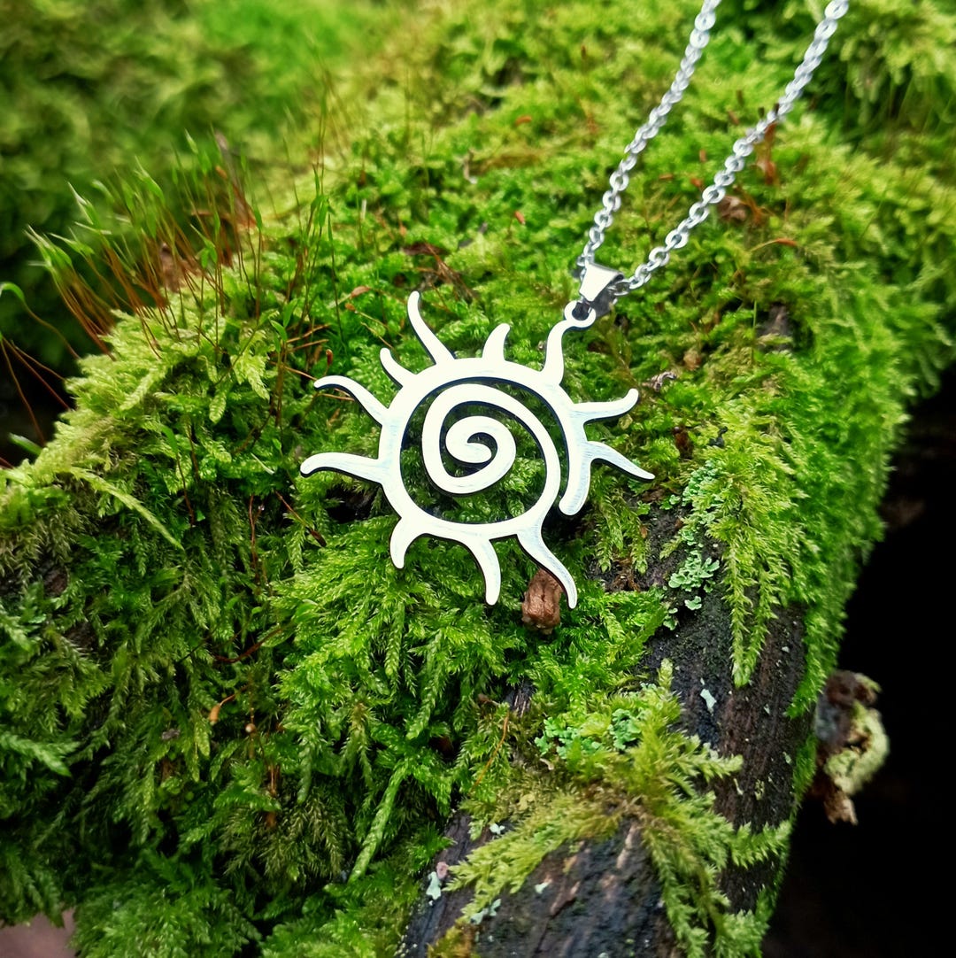 Pendant on a Chain With Heavenly Symbols, Protective Symbols of the Sun ...