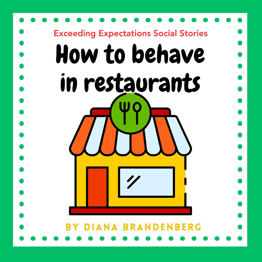 How to Behave in Restaurants Social Story 16-page E-book: Special ...
