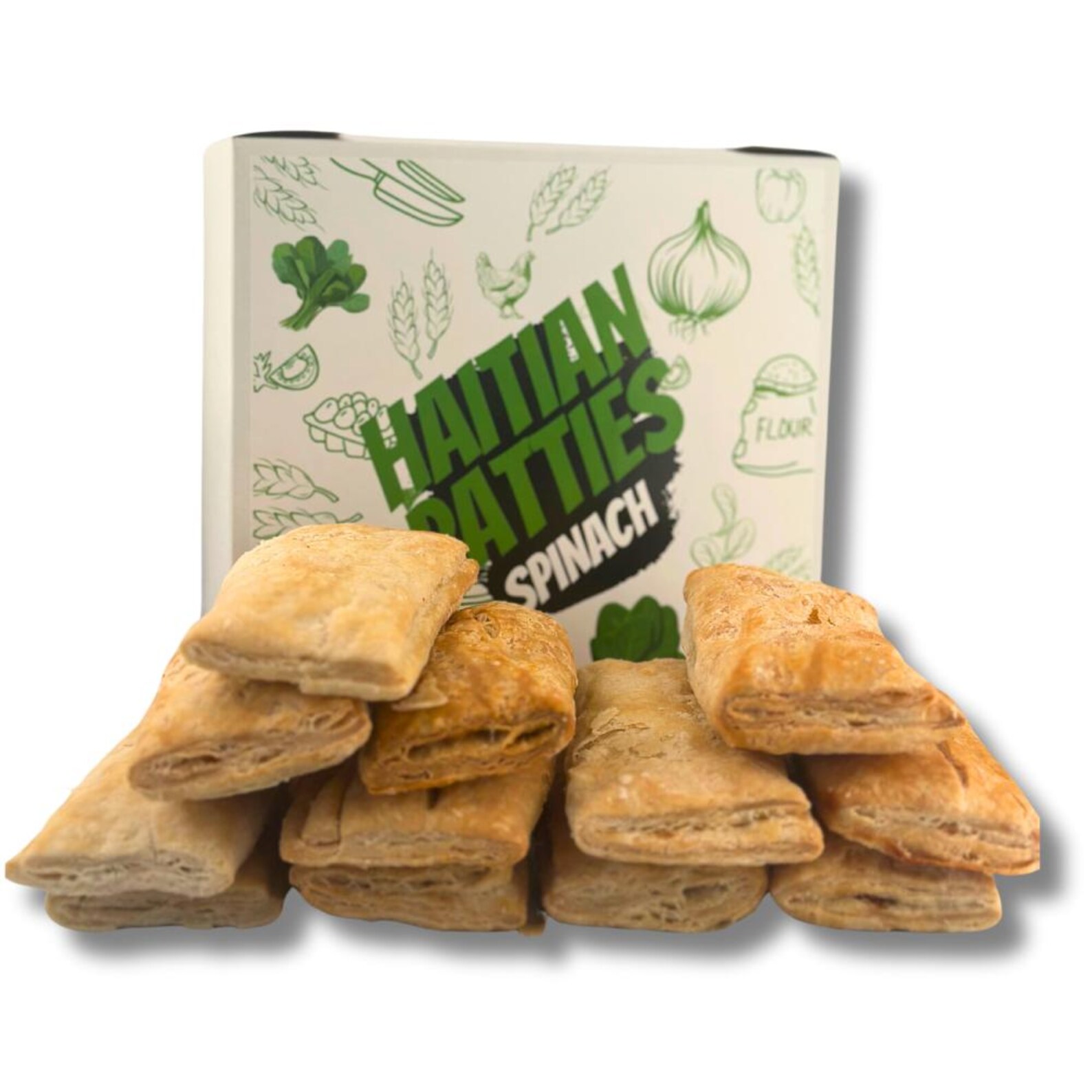 Haitian Patties Spinach | Pate Ayisyen Spinach | Haitian Veggie Patties ...