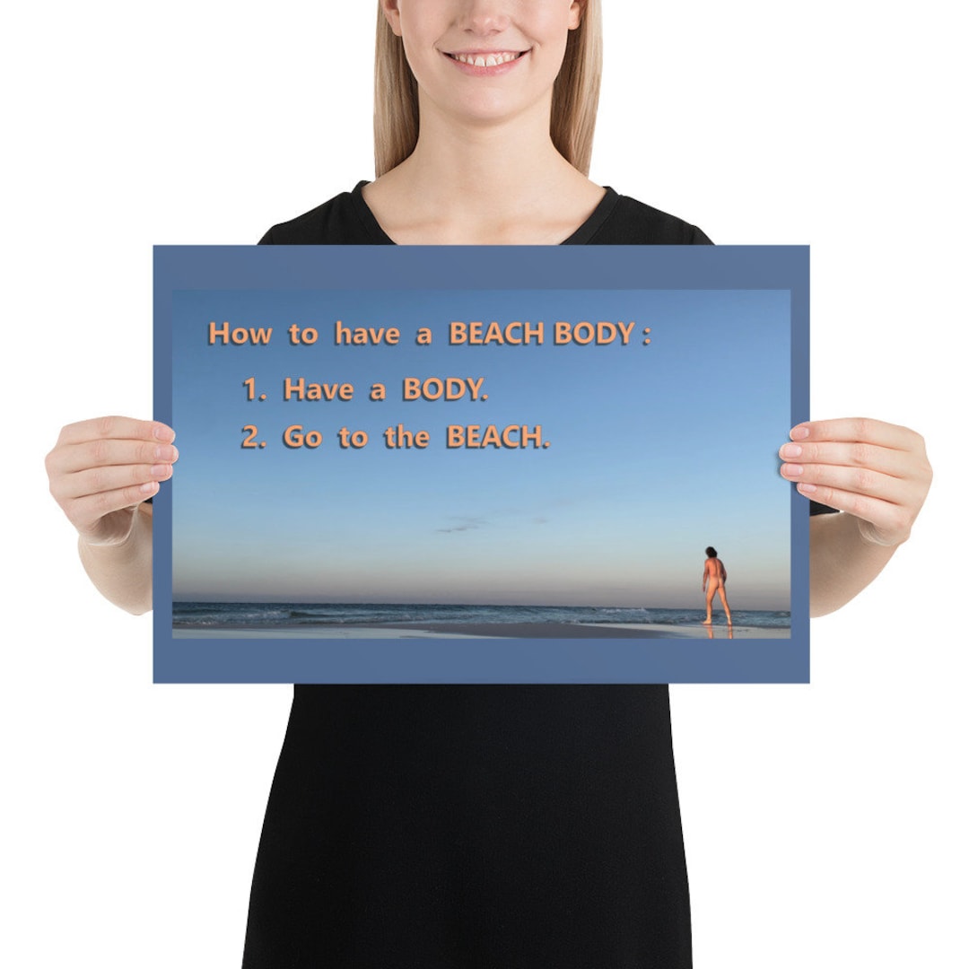 How to Have a BEACH BODY Poster / Print - Etsy