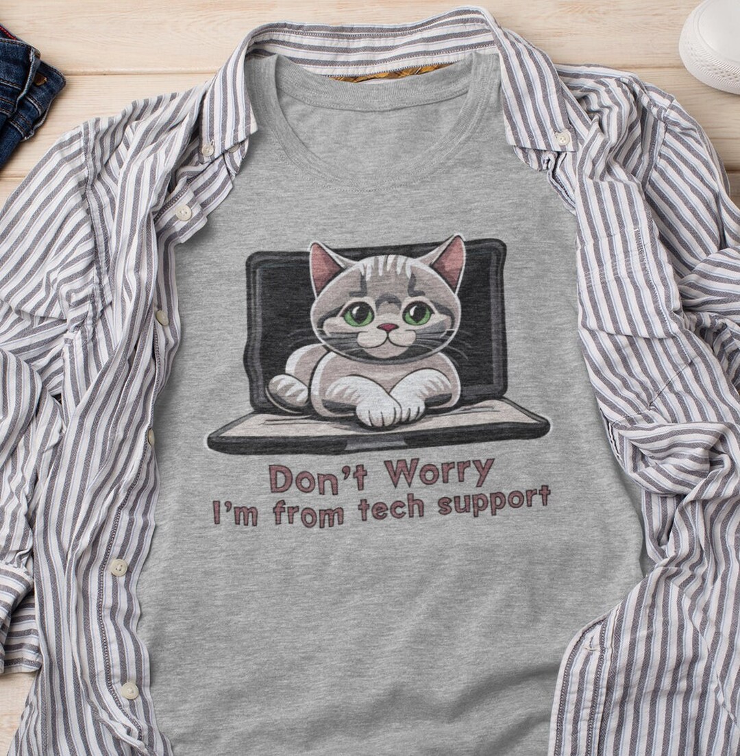 I.T. Cat, Kitty, Computer, Tech Support, Don't Worry, Keyboard, Screen ...