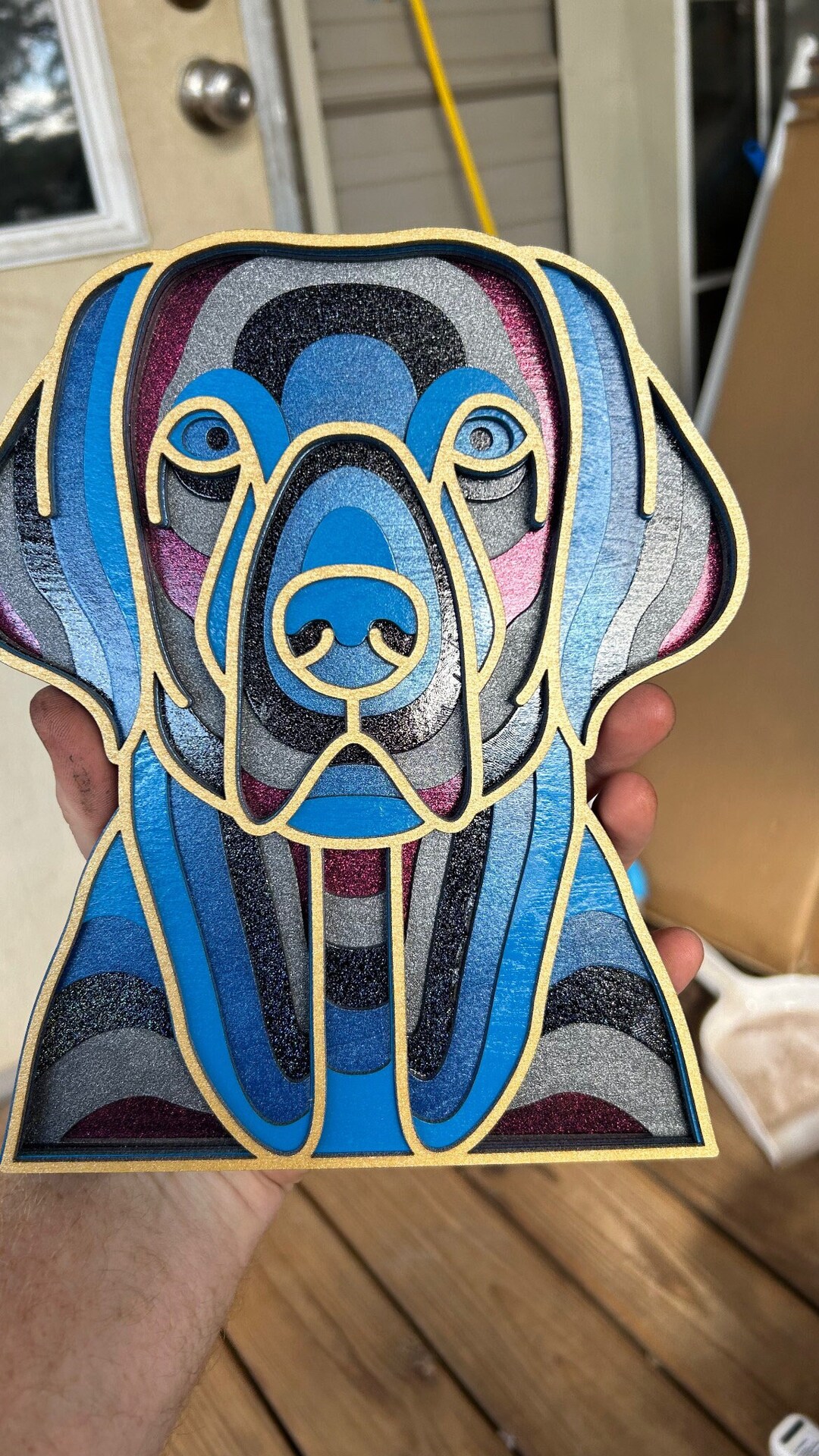 Labrador Retriever 3D Layered Dog Art - Etsy