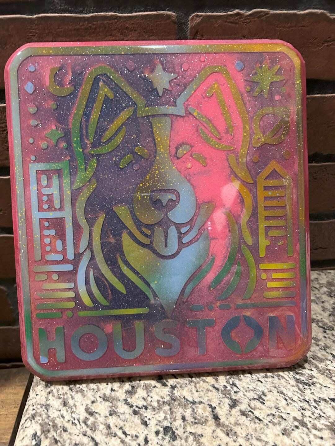 Dog Wooden Art, Epoxy Layered, Dog Rescue Fundraising - Etsy