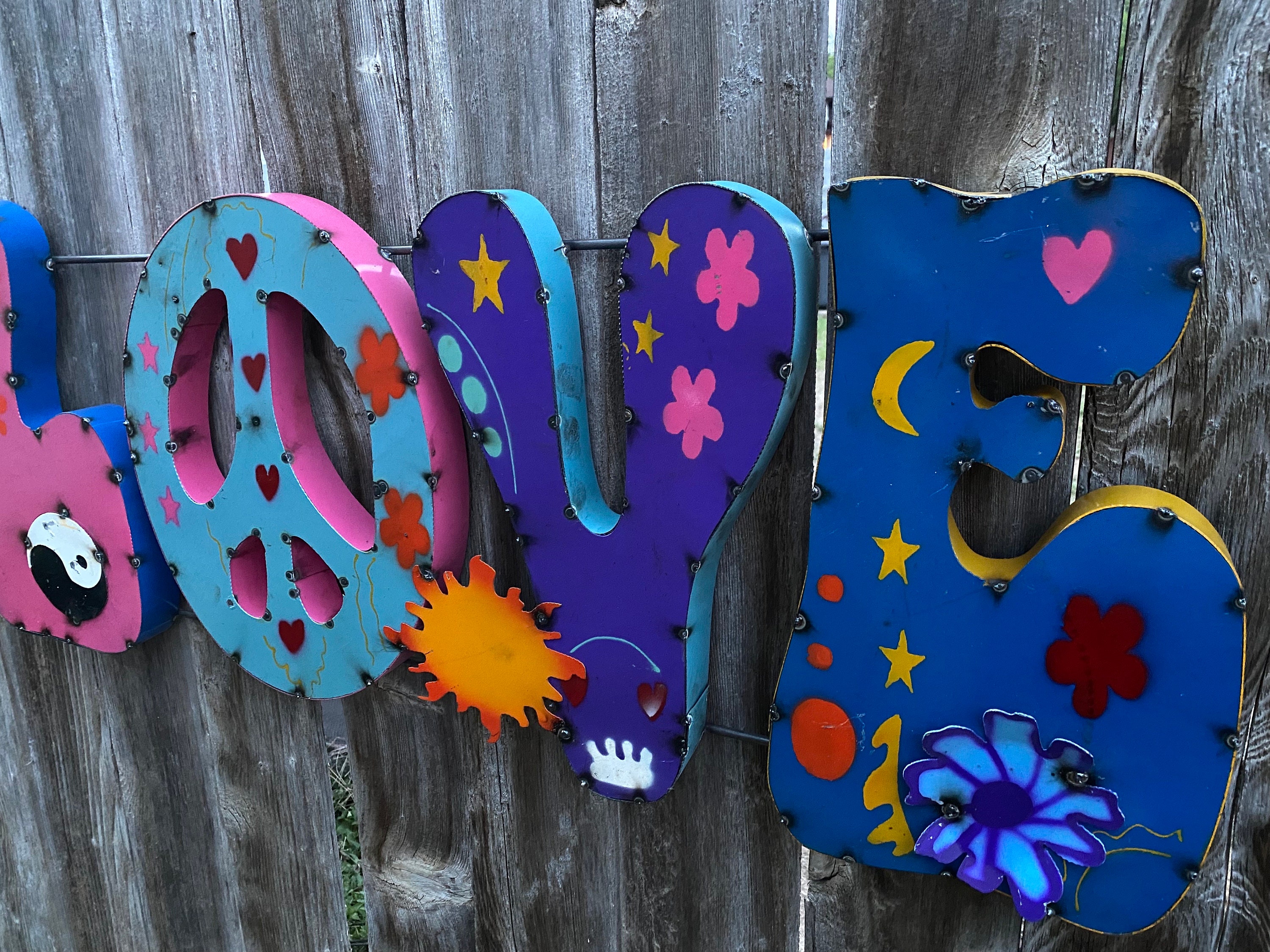Hippie Love Sign Metal Sign - Etsy