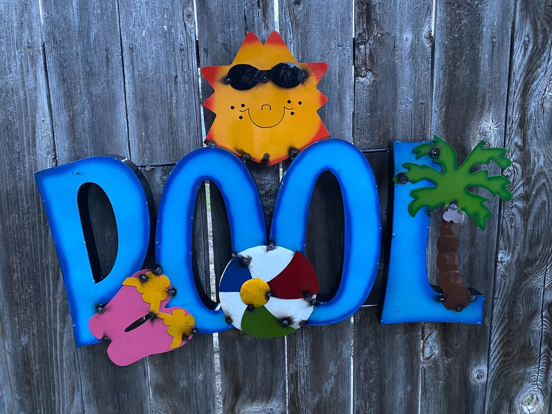 Pool Metal Sign - Etsy
